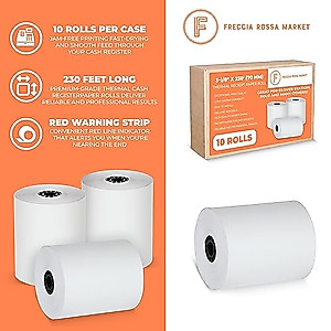 3 1/8 x 230 Thermal Paper Receipt Cash Register Rolls POS Printer Paper Epson tm-t88v and more BPA Free 48 GSM (10 ROLLS)