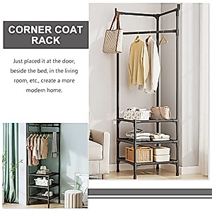 LIFKOME Heavy Duty Hangers Garment Rack Hanging Coat Rack Handbags Clothes Rack Clothes Stand for Corner Scarf Hanger