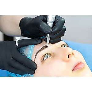 MICROFLEX Midknight Touch 93-732 Disposable Nitrile Exam Gloves for Auto, Tattoo, Dentistry, Catering, 4.3 mil - Medium, Black (Case of 1000)