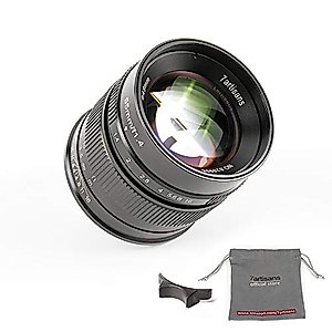 7artisans 55mm F1.4 APS-C Aluminum Manual Fixed Lens für Fuji X Mount Cameras Like X-A1 X-A10 X-A2 X-A3 X-at X-M1 XM2 X-T1 X-T10 X-T2 X-T20 X-Pro1 X-Pro2 X-E1 X-E2 X-E2s (Black)