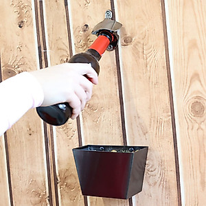 HAIICEN GunMetal Black Stainless Steel Beer Bottle Cap Catcher Collector Wall Mounted with Drainage Openings for Patio Man Cave (Pack of 2) Outdoor