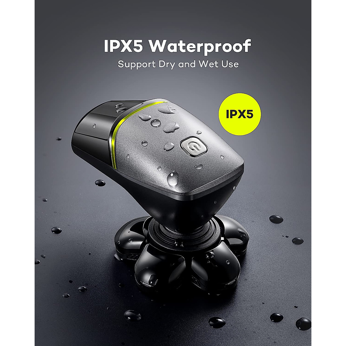 Head Shaver, ATEEN Wet/Dry Electric Razor for Men Rechargeable, Mens Cordless Rotary Shavers for a Perfect Bald Looking, Grooming Kit for Men, Anti-Pinch, LED Display-Mens HIMS Gifts