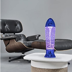 YAKii Tornado Lamp 10.5" LED Color Changing,Tornado Maker, Room Decor,Battery/USB Cable Operated Blue