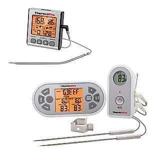 ThermoPro TP16S Digital Meat Thermometer for Cooking+ThermoPro TP22S Digital Wireless Meat Thermometer for Grilling