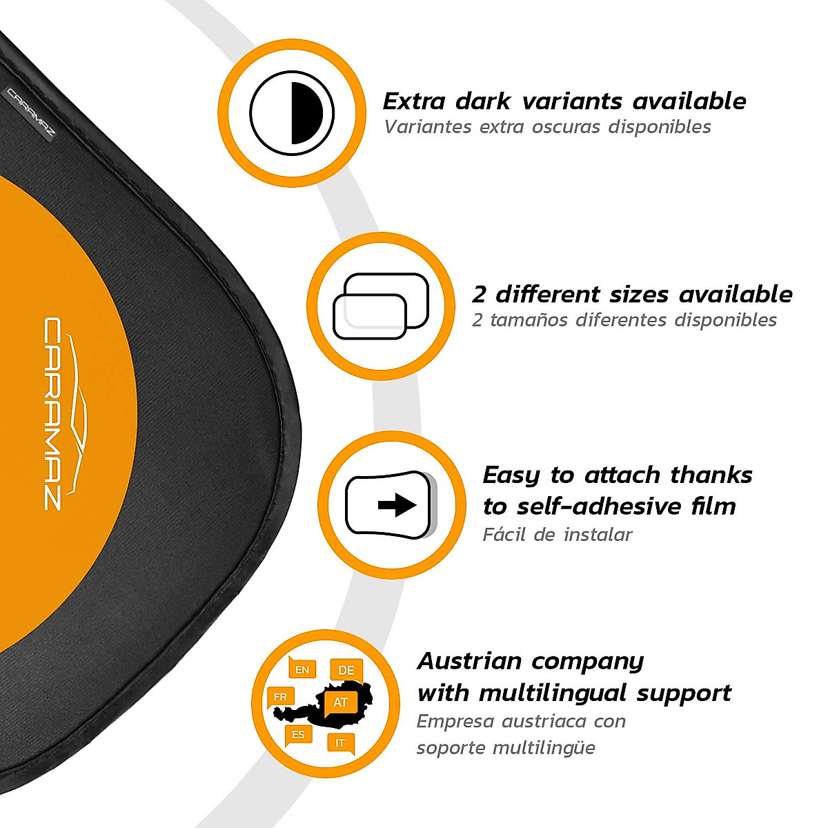 CARAMAZ Car Window Shade for Baby 2 Pack - 21"x14"