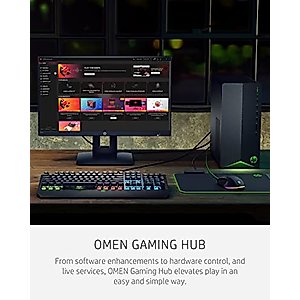 HP Pavilion Gaming Desktop, 10th Generation Intel Core i5-10400F Processor, NVIDIA GeForce GTX 1650 Graphics, 8 GM RAM, 256 GB SSD, Windows 11 Home (TG01-1120, Shadow Black)