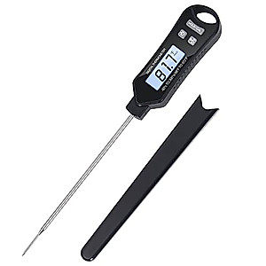 BlueSwan Meat Thermometer, Digital Instant Read Kitchen Food Thermometer, IP66 Waterproof 5.1" Long Probe Thermometer for Cooking, Grilling, Candy, Oil, Milk