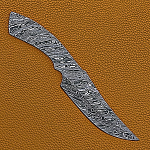 onlyhandmade Handmade Damascus Steel Hunting Knife Blank Blade Fire Storm Pattern 9.5 Inches, Knife Making Supplies (Damascus)