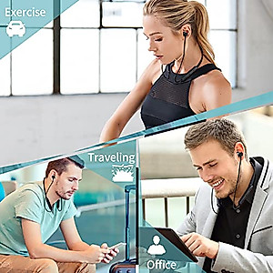 BUBEYYIE Bluetooth Neckband Headphones 20Hrs Playtime V5.0 Wireless Headset Sport Noise Cancelling Headset w/Mic for Gym Running Compatible with iOS Samsung Android