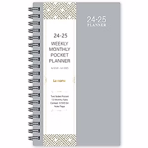 2024-2025 Pocket Planner/Calendar - Weekly & Monthly Pocket Planner, JUL. 2024 - Jun. 2025, 6.8" x 4.3", Strong Twin - Wire Binding, plastic cover