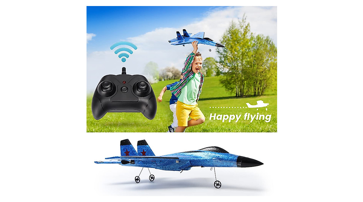 BEHORSE 2 Channel Remote Control Airplane for Kids