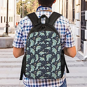 UNIOND Manatee Animals Printed Backpack Lightweight Laptop Bag Casual Daypack for Office Outdoor Travel