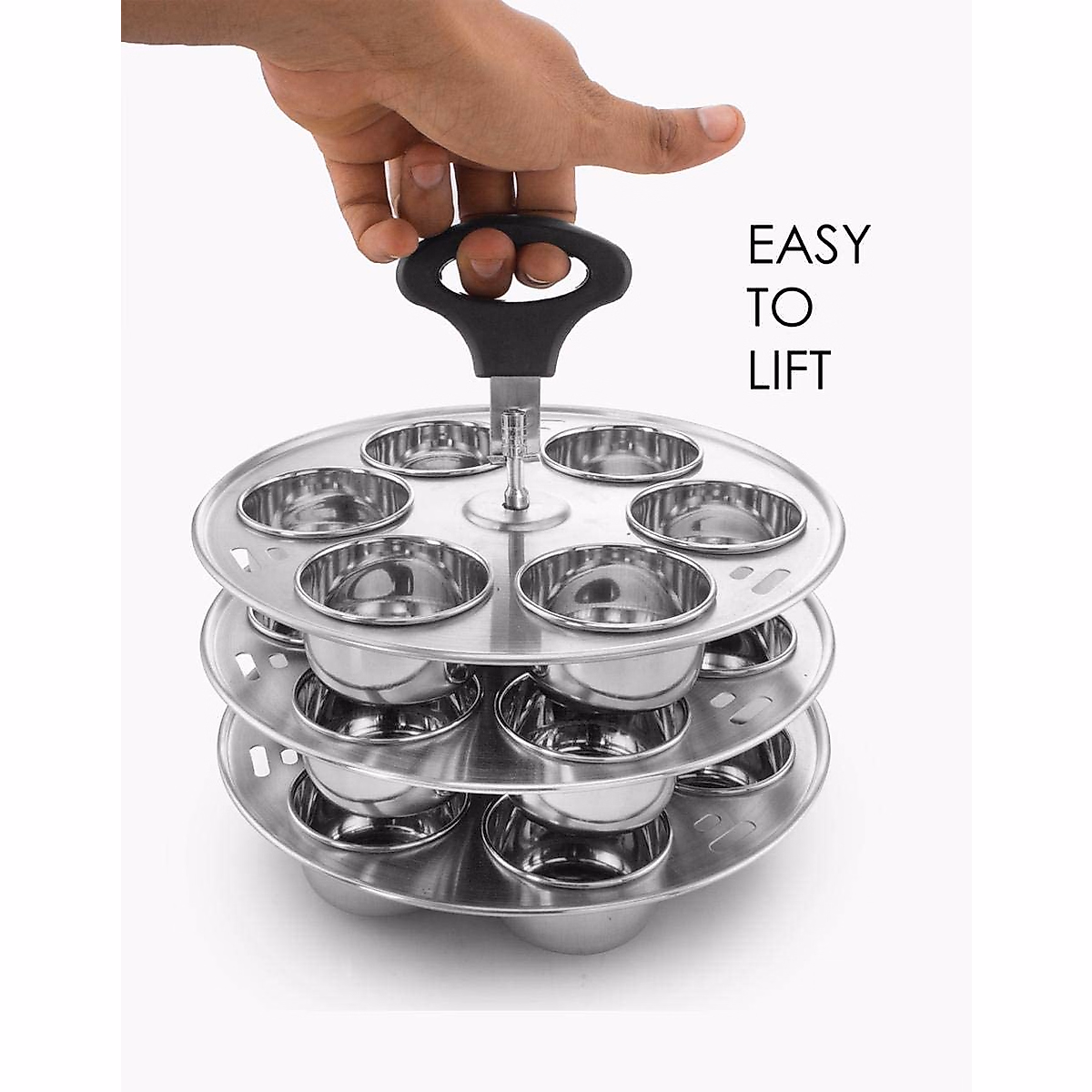 KERAM Stainless Steel Bakeware Set for Muffins-Pan/Puddings/Yogurt/Egg-Poaching/Cupcakes/Mini-Flans/egg-tart/Custard-pans/cookware-sets - 6/8 QT Instant-insta-Pot in Pot Multipurpose use unique gift