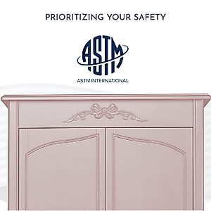 Evolur Aurora Armoire, Queen, Dusty Rose