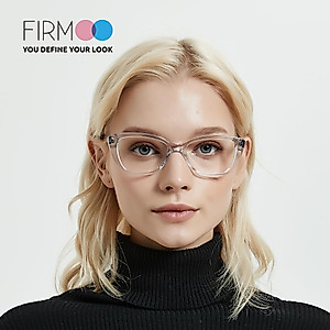 Firmoo Blue Light Blocking Glasses, Cat Eye Clear Frame Computer Glasses Bluelight Blocker 1.50 for Women, Vintage Cateye Eyeglasses Frame