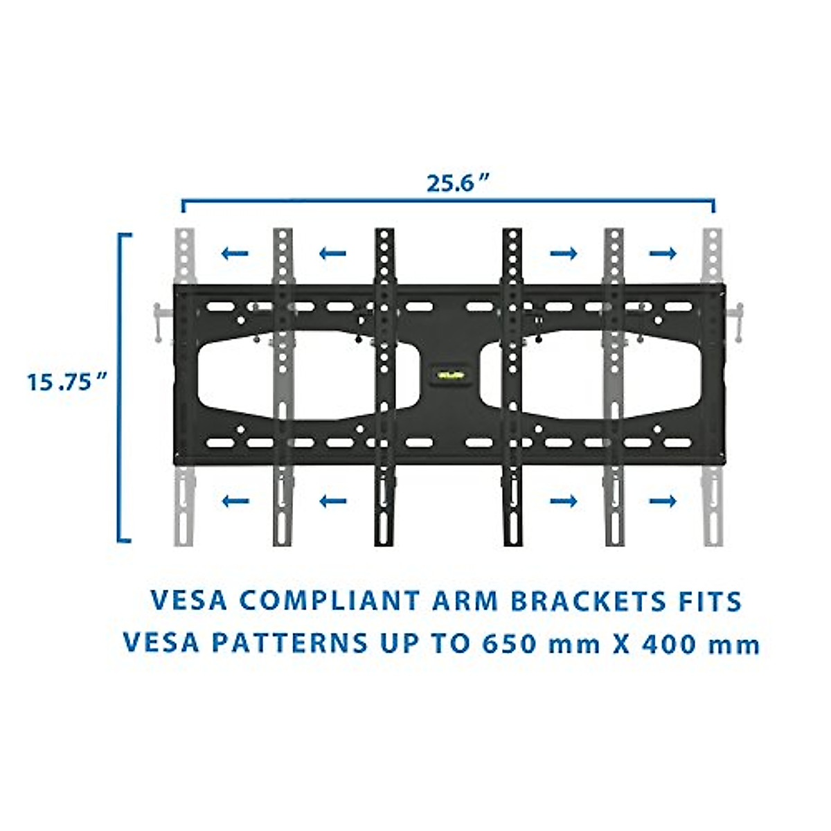 Mount-It! Slim Tilting TV Wall Mount Bracket for 32-55 Inch Samsung, Sony, Vizio, LG, Sharp TVs with Low Profile Design up to VESA 600x400mm, Black