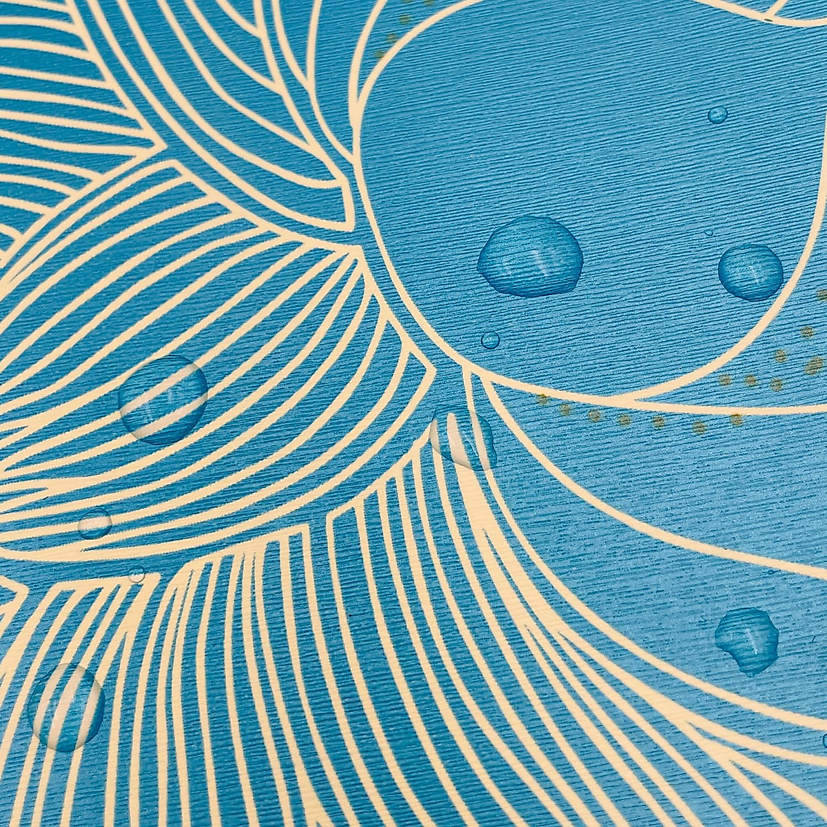 Yifely Large Blue Peony Shelf Liner Self-Adhesive Dresser Drawer Covering PVC Paper Refresh School Study Desk 17.8 Inch by 9.8 Feet