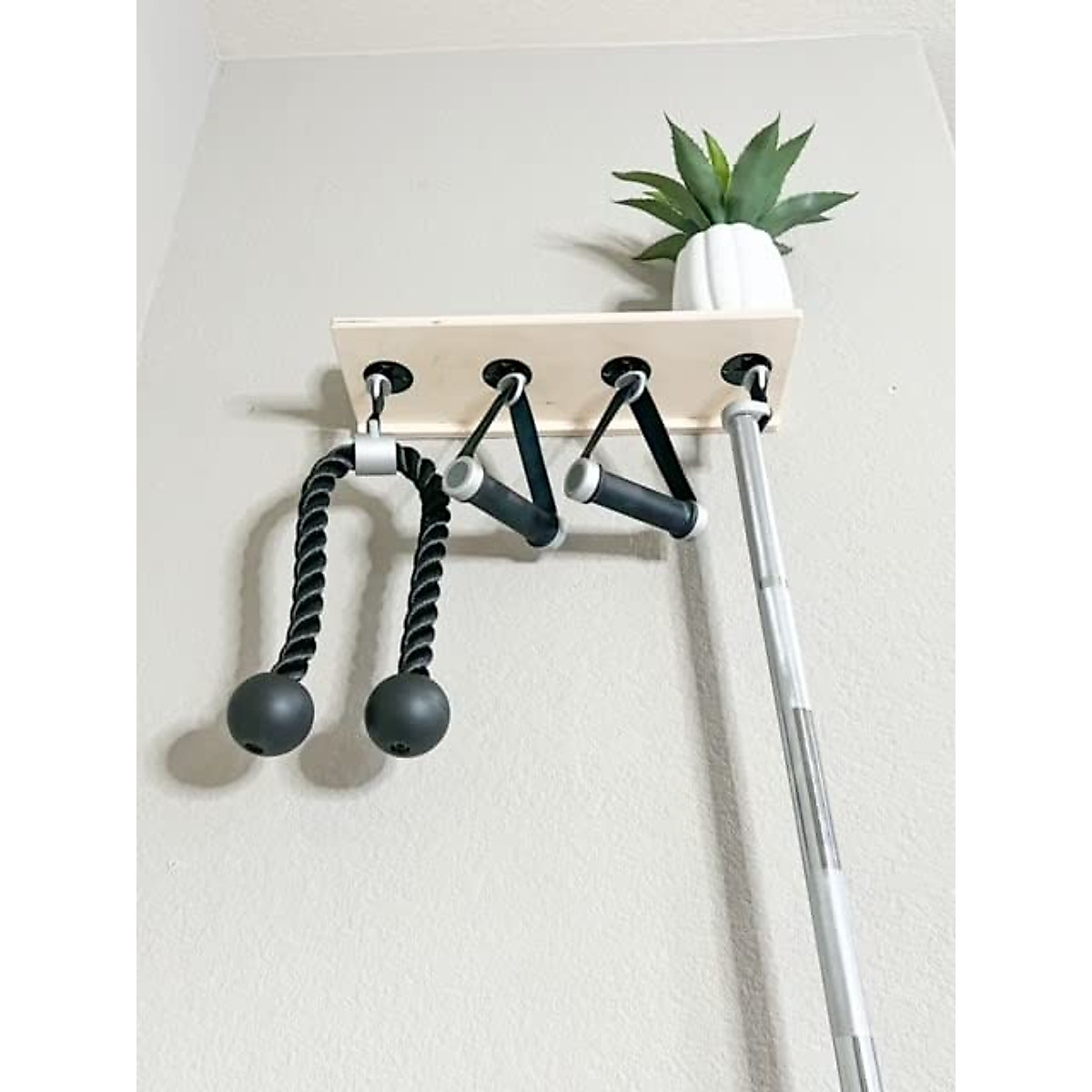 Bush Acres Dezirae- 18" Smart Gym Organizer - 4 Flush T Lock Clips - Includes Shelf - Compatible w Tonal TLock Accessories