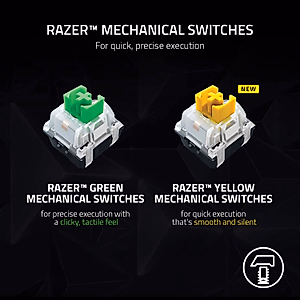 Razer BlackWidow V3 Pro Mechanical Wireless Gaming Keyboard: Yellow Mechanical Switches - Linear & Silent - Chroma RGB Lighting - Doubleshot ABS Keycaps - Transparent Switch Housing - Bluetooth/2.4GHz