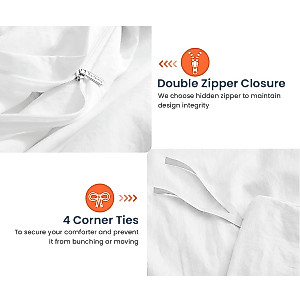 Dee's Collection Alaskan King Size Duvet Covers Egyptian Cotton 600 Thread Count Ultra Soft and Breathable 3 Piece Set Peach Pinch Quilt Cover with Zipper Closure & Four Corner Ties