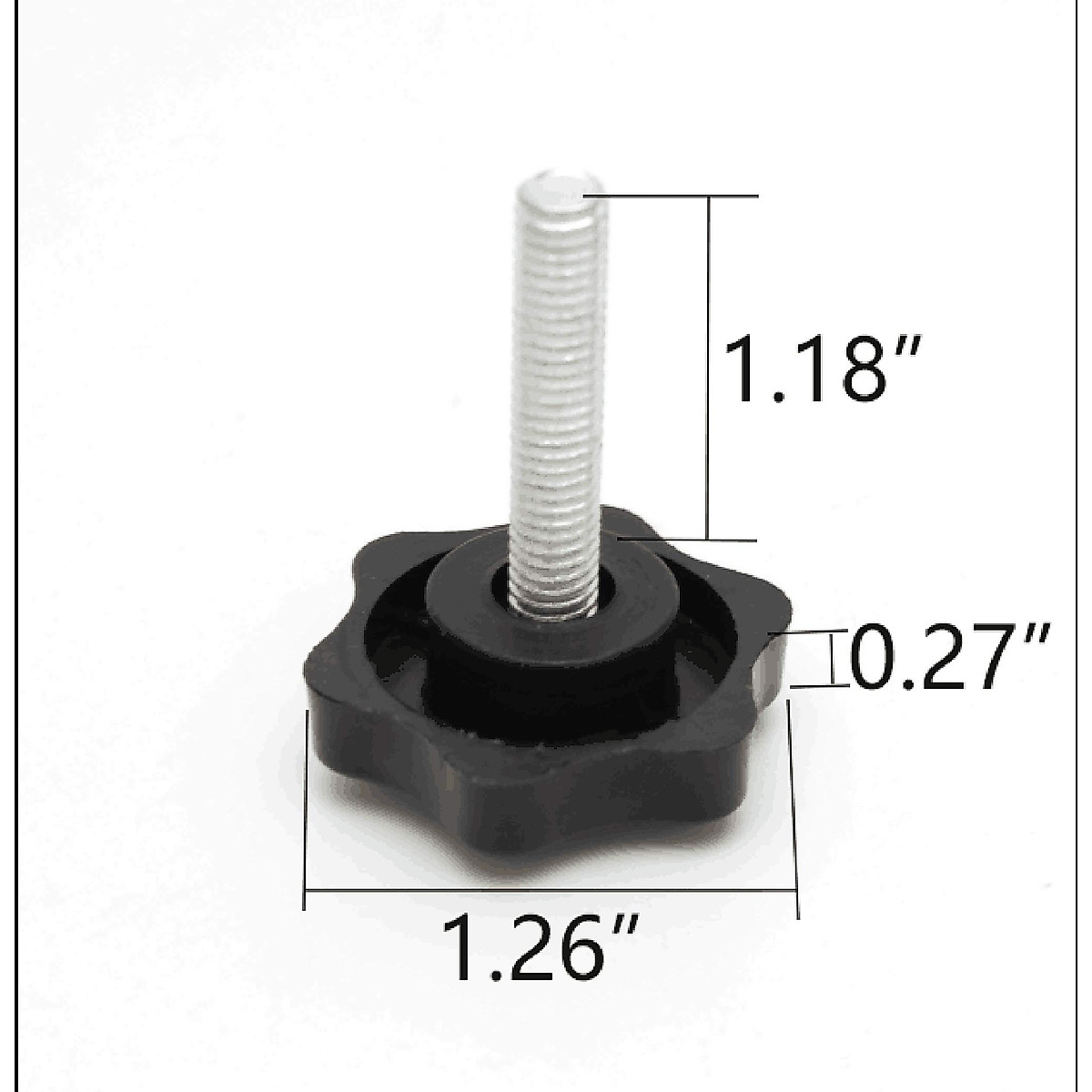 Smartsails 6 Pieces of Plum Shape M6x30mm Large Rubber Head Adjustment Bolt Knob Handle Screw Fan Accessories Hand Screw Screw Electrical Accessories Screw