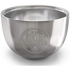 Viking Revolution Stainless Steel Shaving Soap Bowl- Shaving Mug for Shave Cream & Soap- Double Layer, Unbreakable Shaving Cup for Wet Shave