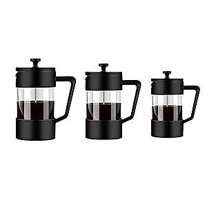 Btgghytr 350/600/1000ml Thickened Glass Espresso- Coffee Tea Maker Coffee Hand-Made Pot Frothed Milk Press
