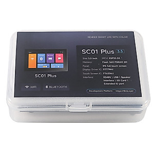 ESP32 Development Board WT32-SC01 Plus with 3.5in 320 * 480 Based on ESP32-WROVER-B Multi-Touch LCD Screen with GUI Firmware 4MB SPI Flash/8MB PSRAM, WiFi, BT, BLE MCU Module for Arduino