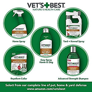 Vet's Best Flea and Tick Easy Spray | Flea Treatment for Dogs and Home |Plant-Based Formula | 6.3 Ounces