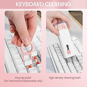 Laptop Screen Keyboard Earbud Cleaner Kit，Electronics Cleaning Tool for MacBook iPad iPhone Pro Cell Phone,airpod Cleaner kit,Computer Cleaning Tool Kit(Pink)