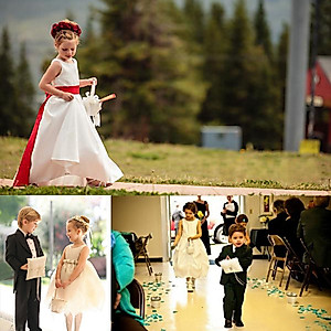 ARKSU Ring Bearer Pillow Cushion 7.8 x7.8 inch with Satin Ribbon 2 Heart Rhinestones for Rustic Bridal Wedding Shower Ceremony-Dark Blue