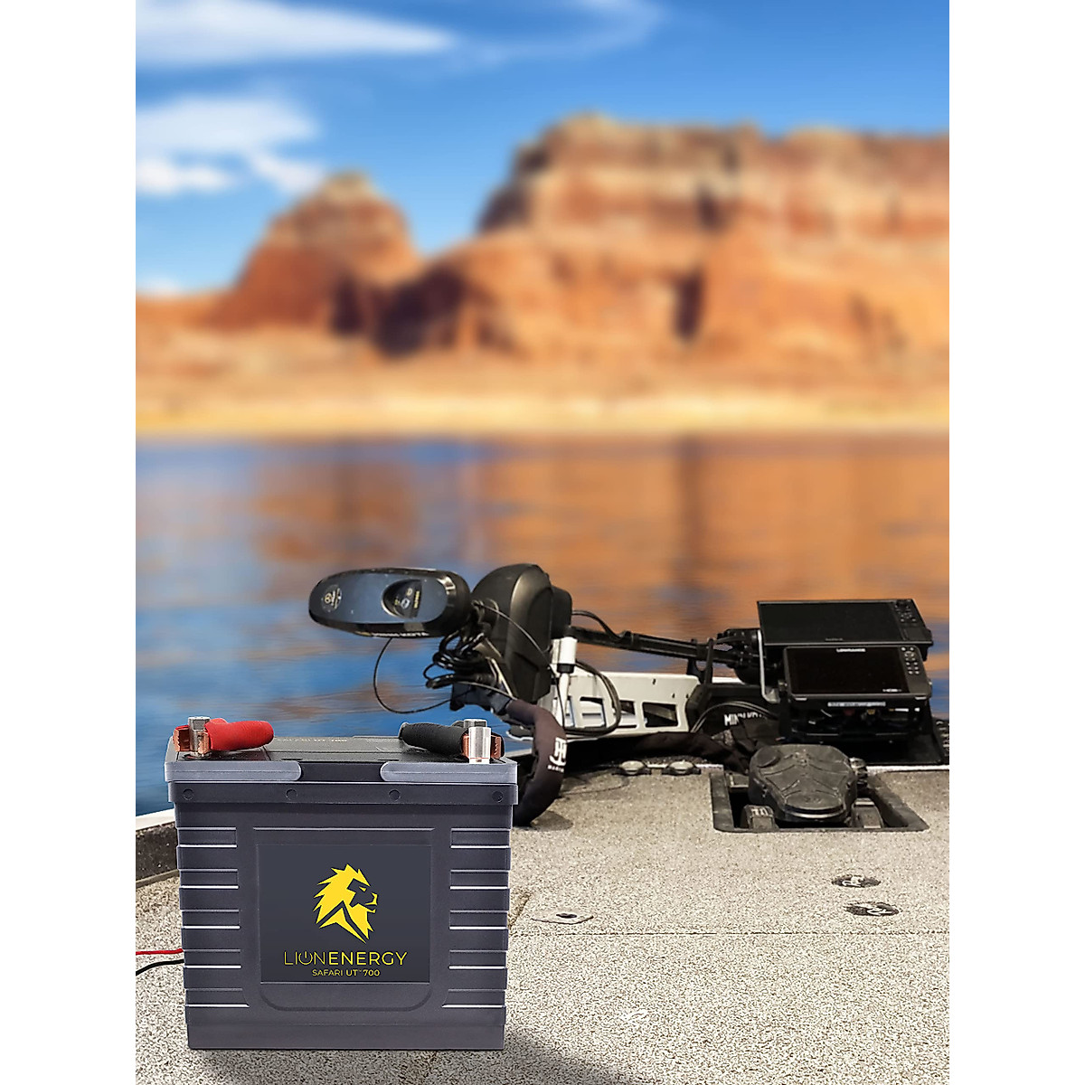 LION ENERGY- SAFARI UT 700 LiFePO4 Deep Cycle Battery - 56Ah 12v with 716WH and a Built-In BMS - 3500+ Deep Cycle Rechargeable Battery - Perfect for RV/Camper, Marine, Overland/Van