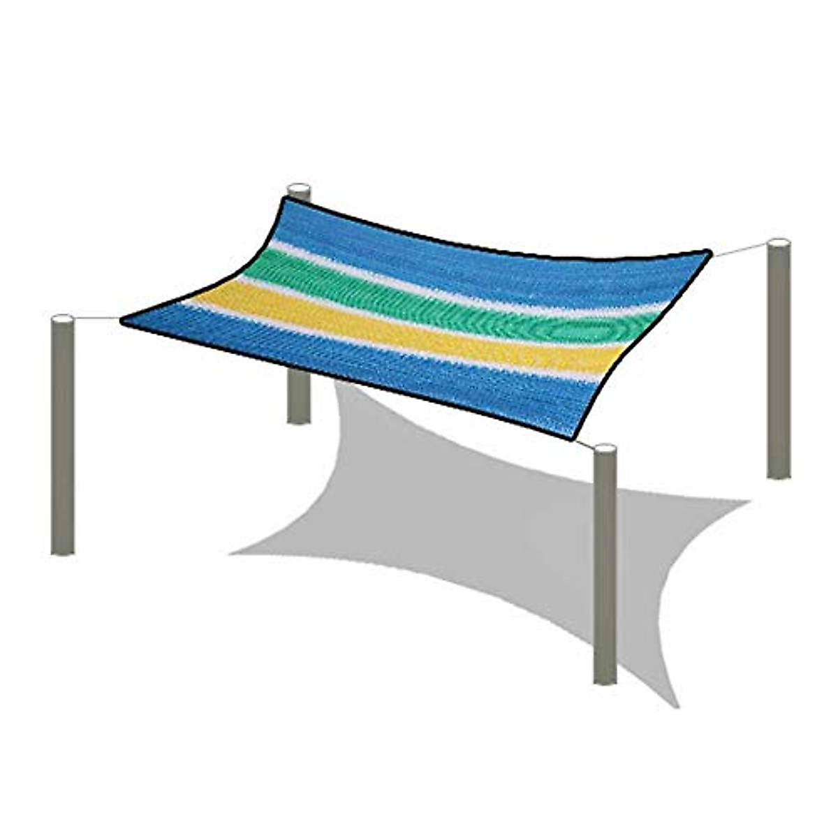 ALBN Shade Cloth Shading Net 80% Shading Rate Patio Sunscreen Anti-UV Metal Hole Antirust Plant Shadow, 23 Sizes (Color : Multi-Colored, Size : 5x8m)