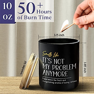 CHOANG Retirement Gifts for Women, Men - Lavender Vanilla Aromatherapy Candles 10 oz - Soy Wax, Scented Candle Gift for Coworker, Nurse, Teacher, Military, Friend - Farewell Gift for Manager, Boss