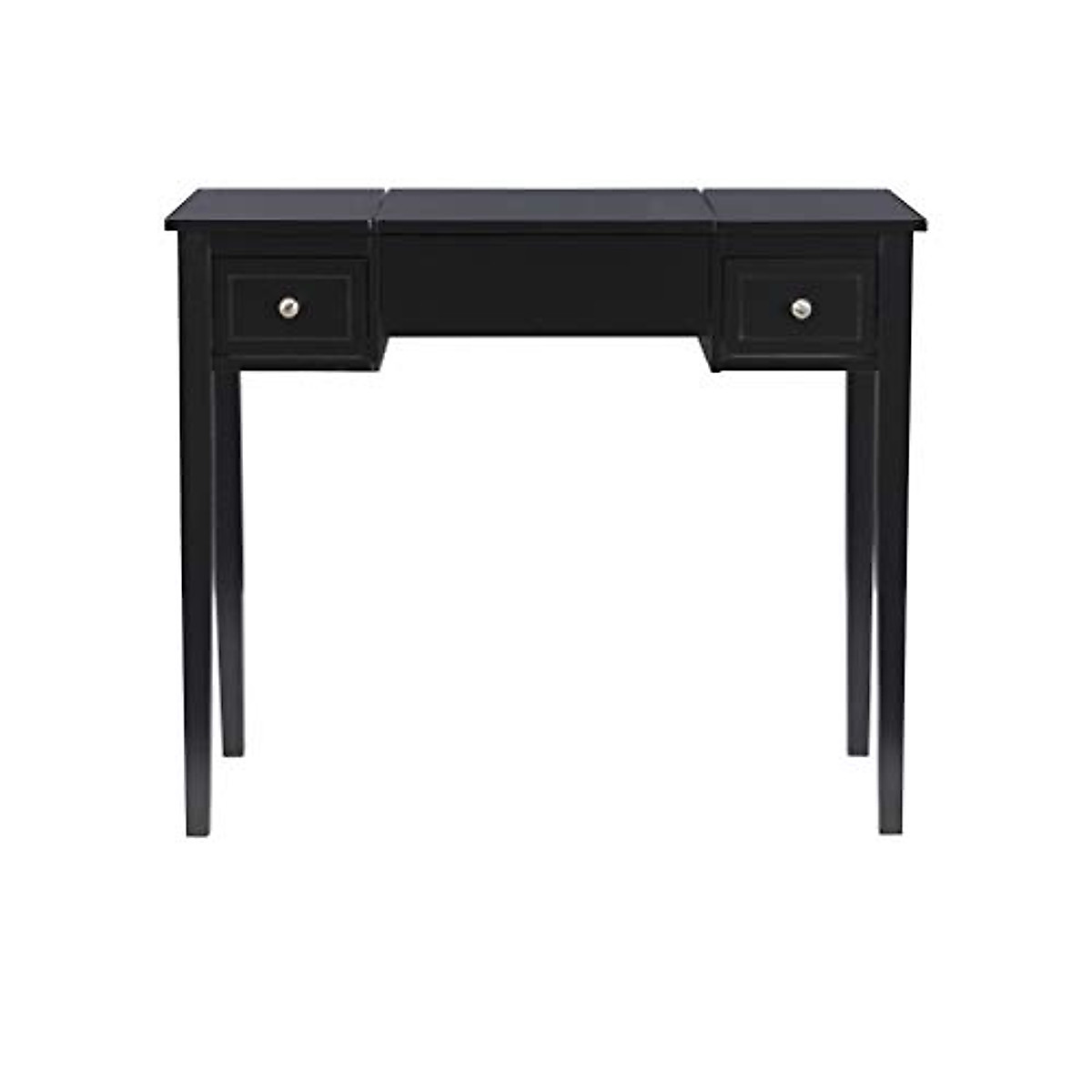 Linon Home Dcor Linon Black Butterfly Stool Vanity Set with Bench, 36"w x 18"d x 30"h,
