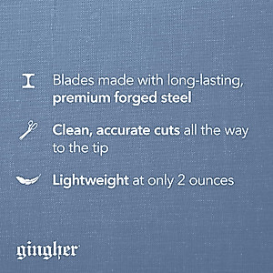 Gingher 8 Inch Featherweight Bent Handle Scissors