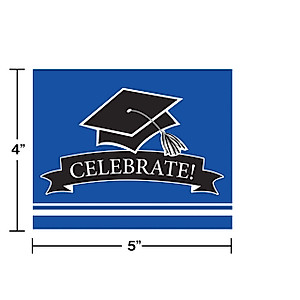 Creative Converting School Spirit Foldover Invitation, Cobalt Blue