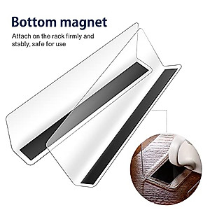 ULTECHNOVO Clear Shelf Dividers, Plastic Shelf Divider- 5PCS Shelf Separator with Magnetic Side- Firmly Standing Clear Shelf Clapboard for Cabinets Shelf Store Goods
