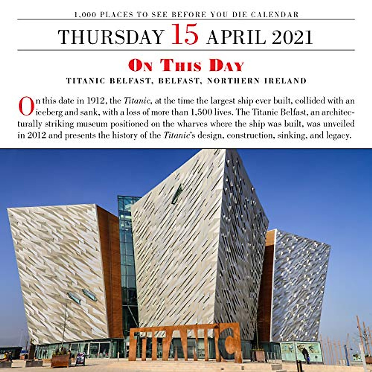 1,000 Places to See Before You Die Page-A-Day Calendar 2021