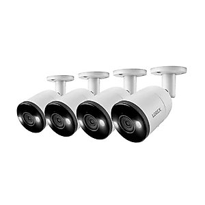 Lorex 4K Ultra HD Smart Deterrence IP Camera with Smart Motion Detection Plus (4-Pack) E893AB-4PK