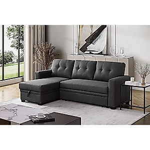 Devion Furniture Russ Sofabed, Dark Gray
