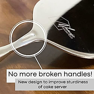 Muncie Household Cake Knife And Cake Server Set - Stylish, Classic, Sturdy - Fit For All Occasions - Wedding, Birthday, Everyday Use - Stainless Steel With Ergonomic Handle