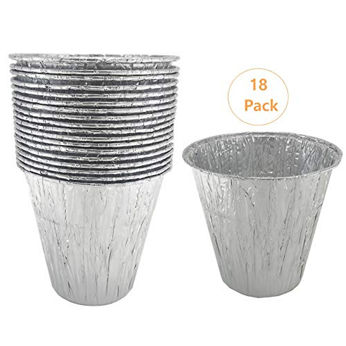 (18-Pack) 6" High Professional Liners Compatible with Pit Boss Wood Pellet Grills 67292 Foil Tray, Oklahoma Joe's 9518545P06 Grease Bucket Liner Rec Tec Bigger Grease Bucket & Smoker Liners