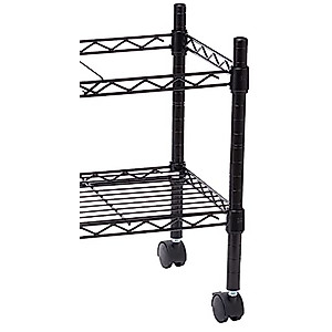 Safco Products Wire Mobile Letter/Legal File Cart 5201BL, Black Powder Coat Finish, Collapsible for Compact Storage