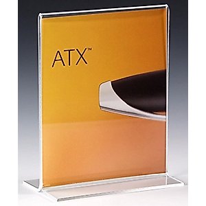 Menu Card Holder 4”w x 5”h x 2”d Clear Acrylic Table Tent Holds 4”w x 5”h Graphics – Case Pack of 50 Units – Plexiglas Countertop Picture Frame is Dual Sided