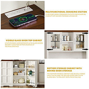 DWVO Kitchen Pantry Cabinet, Trash Can Cabinet Fits 13 Gallon Tilit Out Can,Kitchen Storage Cabinet with Drawers and Door, Freestanding Cupboard White Oak