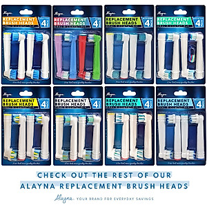 Toothbrush Replacement Heads Compatible with Oral B Braun, Pk of 8 Best Professional Brush Heads for Oralb Kids, Soft, Sensitive, Triumph, Pro 1000