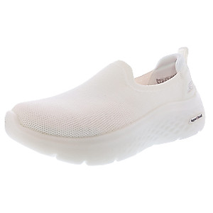 Skechers Women's Gowalk Hyper Burst Grand Smile Slip On Sneaker, White, 9