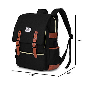 Modoker Vintage Women Laptop Backpack Bookbag for Women, Travel College School Backpack with USB Charging Port Fashion Rucksack Backpack Fits 15.6 Inch Notebook, Purple