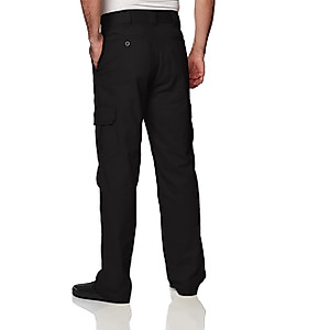 Dickies mens Regular Straight Stretch Twill Cargo work utility pants, Black, 38W x 32L US